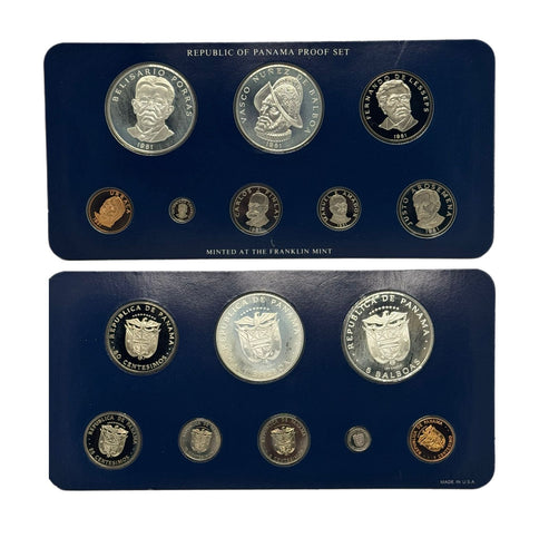 1981 Panamá Proof Set de 8 Monedas por Franklin Mint – NumismA Store